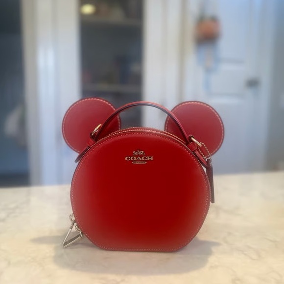 Coach | Bags | Coach Red Mini Bag With Mickey Mouse Ears | Poshmark